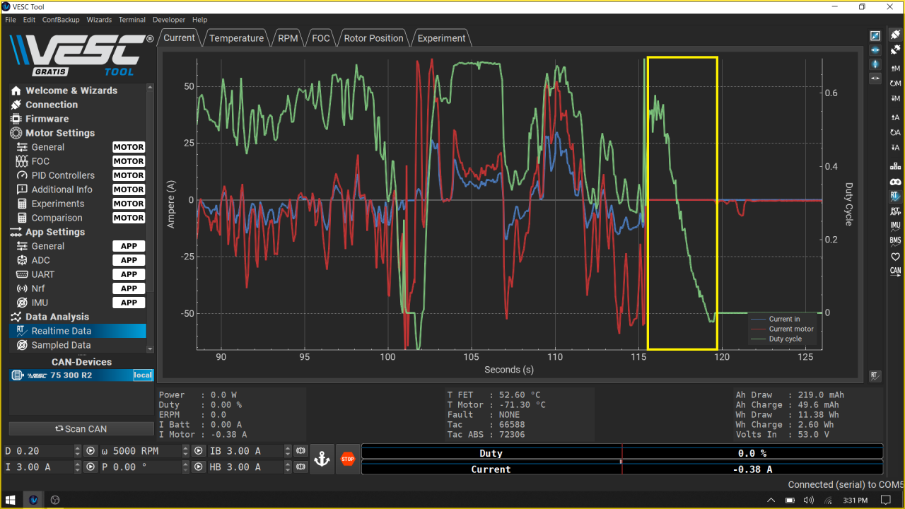 Flipsky 75100 cutting out | VESC Project